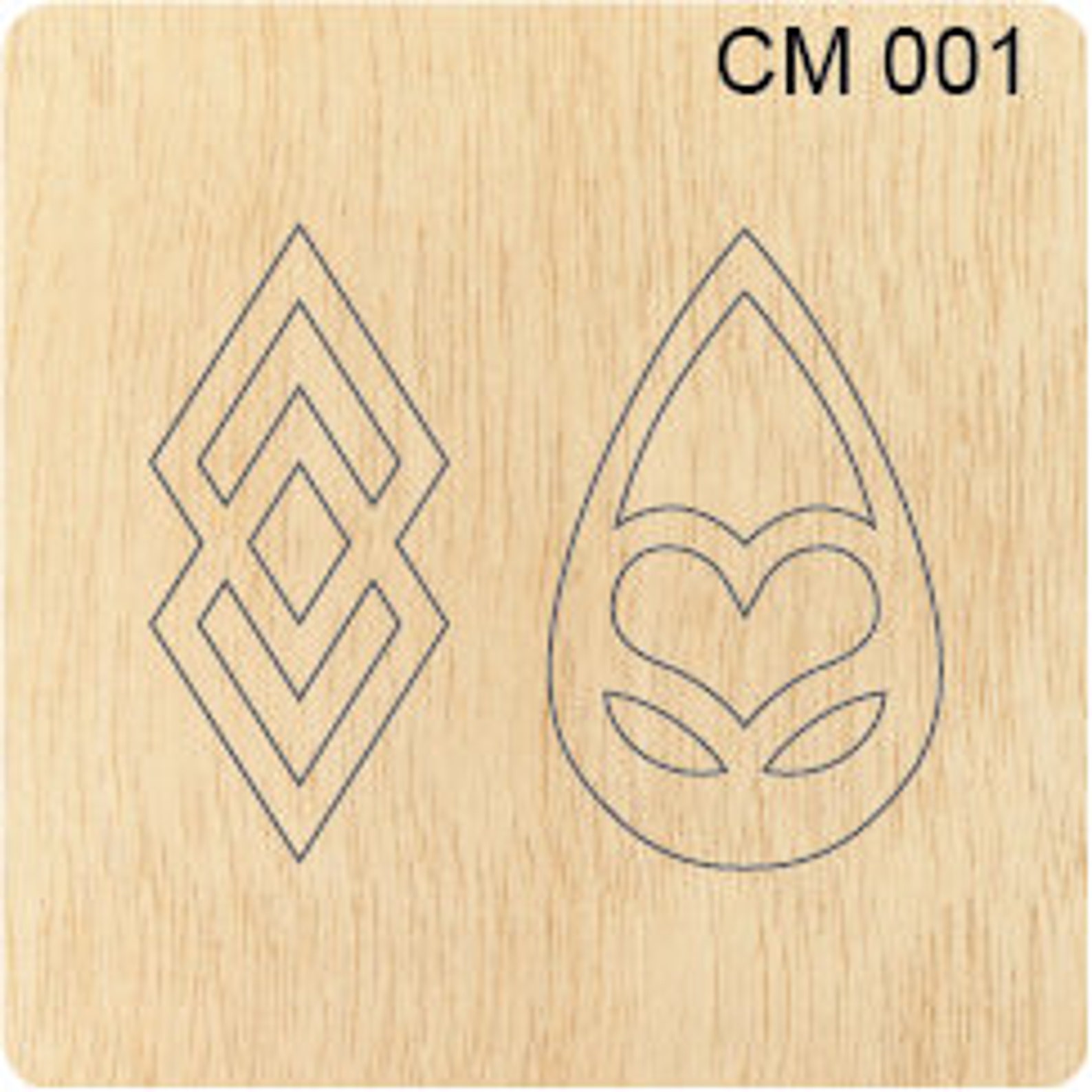 4cm-10cm Double Diamond Earring Die Cutting Wood Die Cut Mold - Etsy