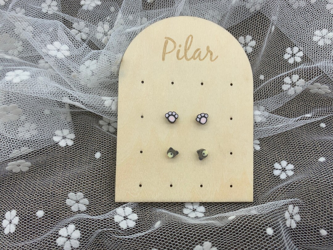 Custom Earrings Display Earring Travel Card Holder, Minimalist Jewelry ...