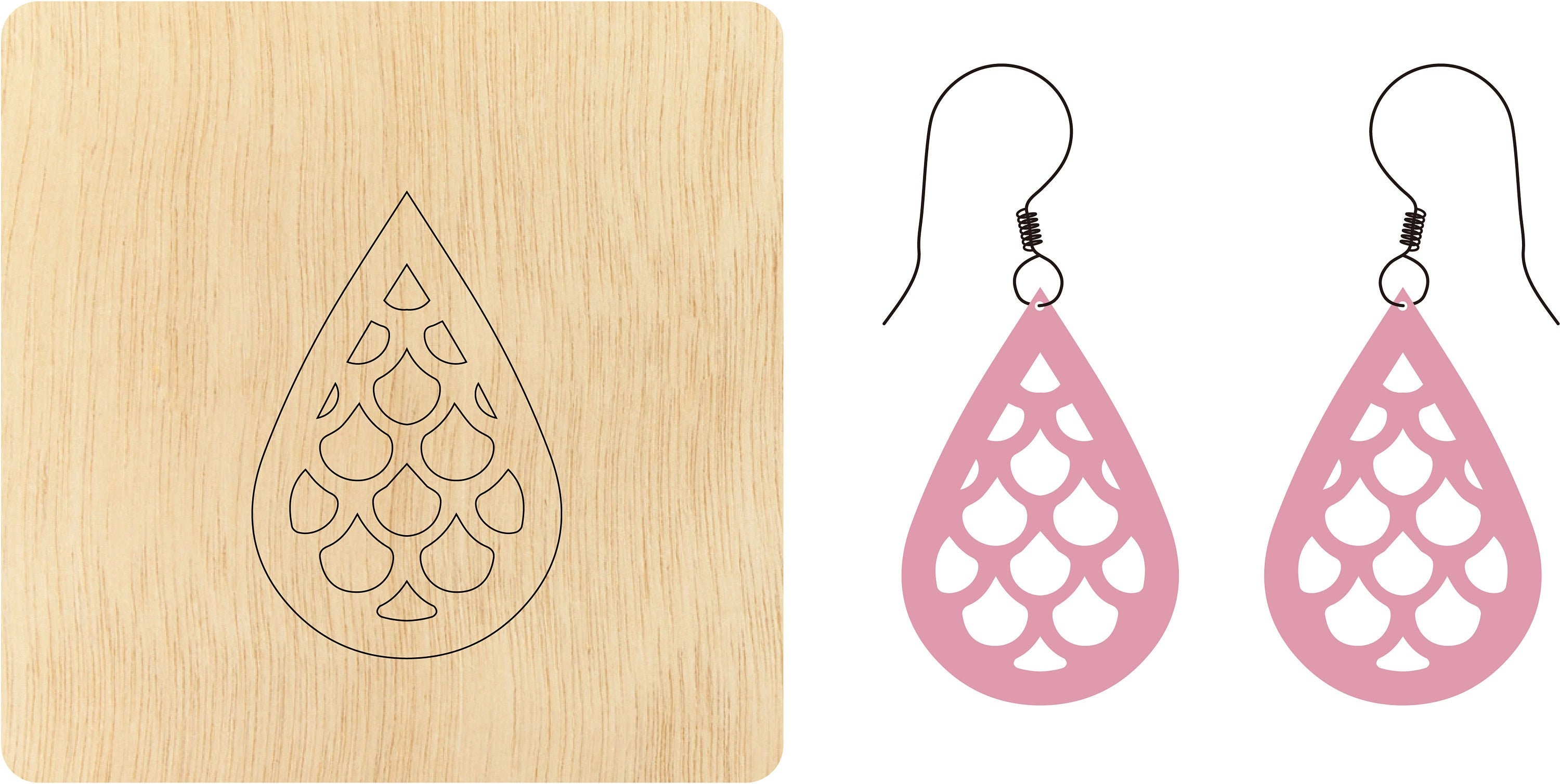 Mermaid Teardrop Die Cutting,custom Size Leather Cutting Die Paper,felt ...