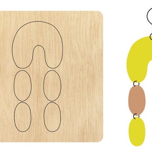 Stacked Geometric Drop Earring Cutting Die,custom Size Leather Round ...