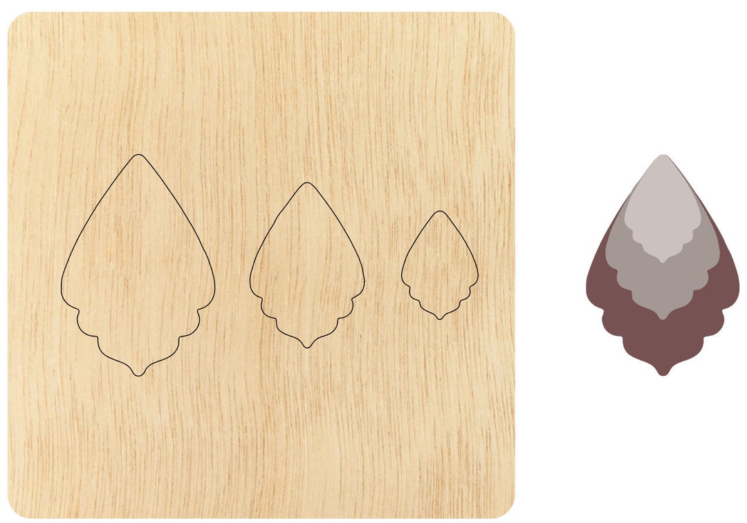 Stacked Moroccan Earring Cutting Die,custom Size Leather Drop Cutting ...