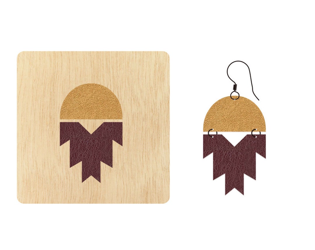 Stacked Geometric Earring Cutting Die,custom Size Leather Round Cutting ...