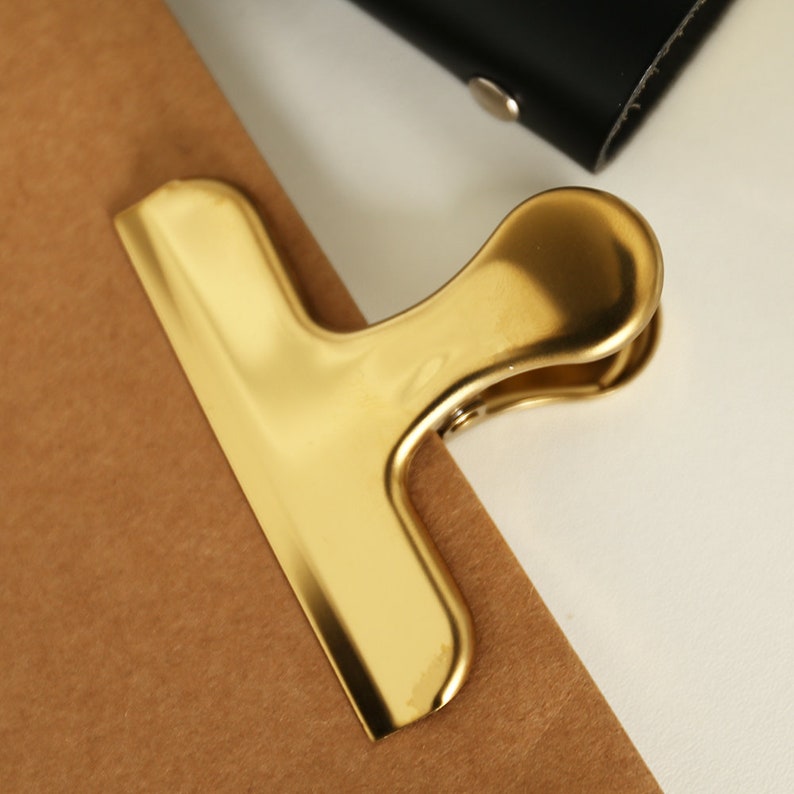 Retro Golden Binder Clip / Brass Clip / Food Bag Sealing - Etsy