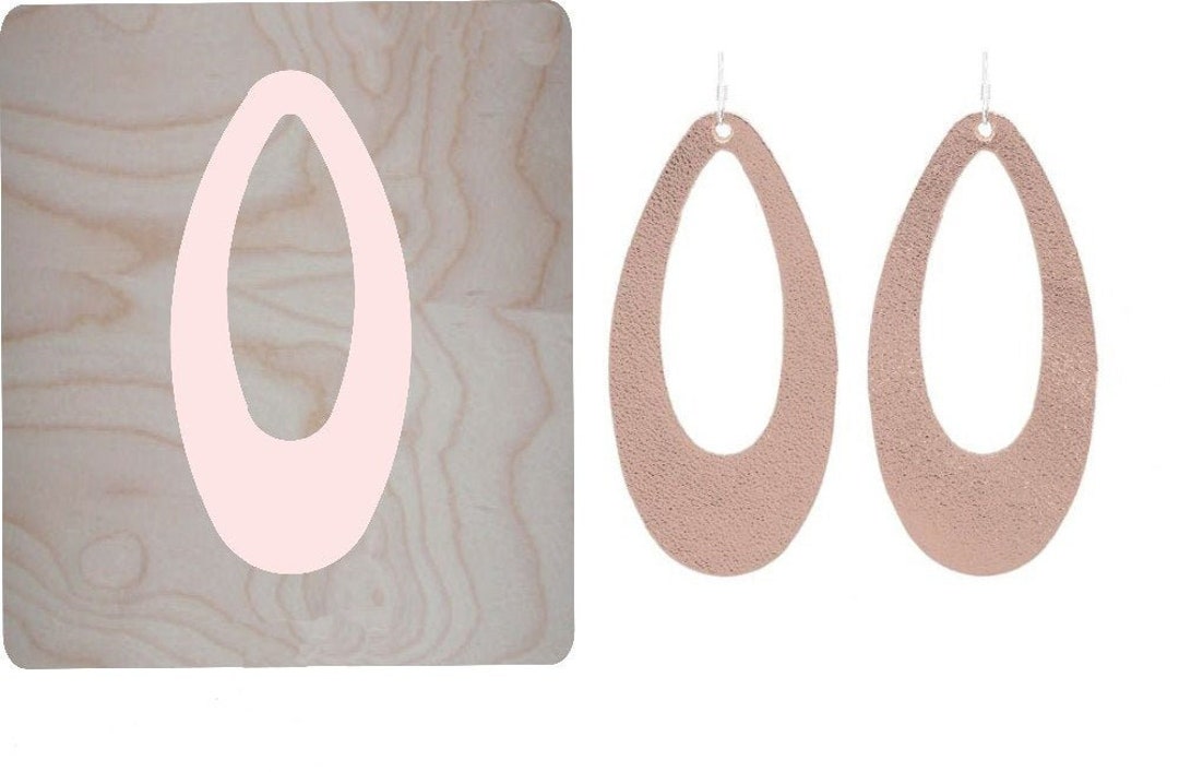 Cut Our Drop Earring Die Cutting, Oval Earring Wood Die Cut Mold ...