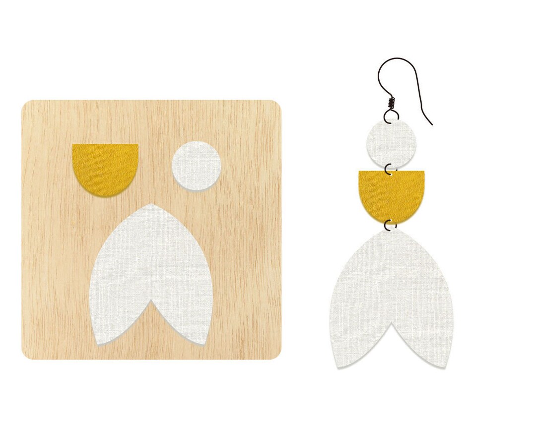 Stacked Geometric Flower Earring Cutting Die,custom Size Leather Round ...