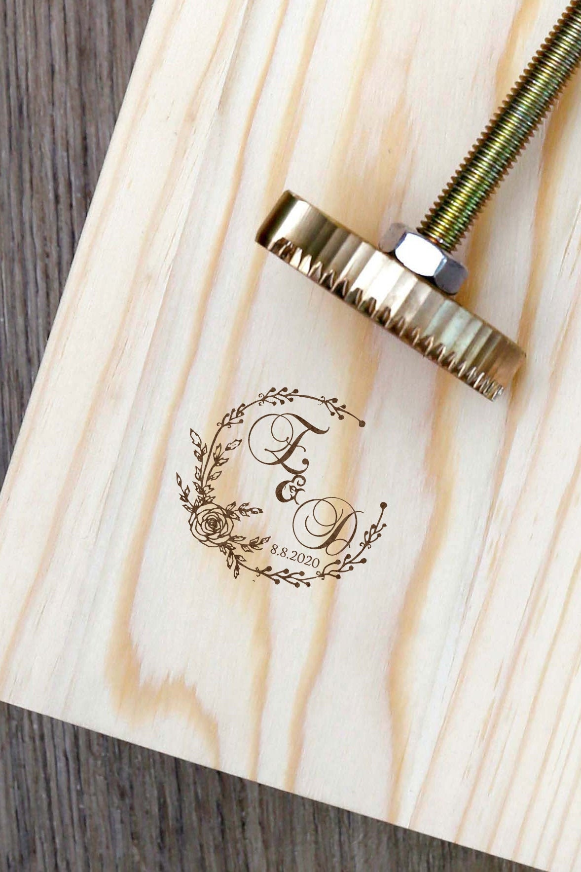 Custom Wood Branding Iron/initials Wood Branding Iron for Wedding ...