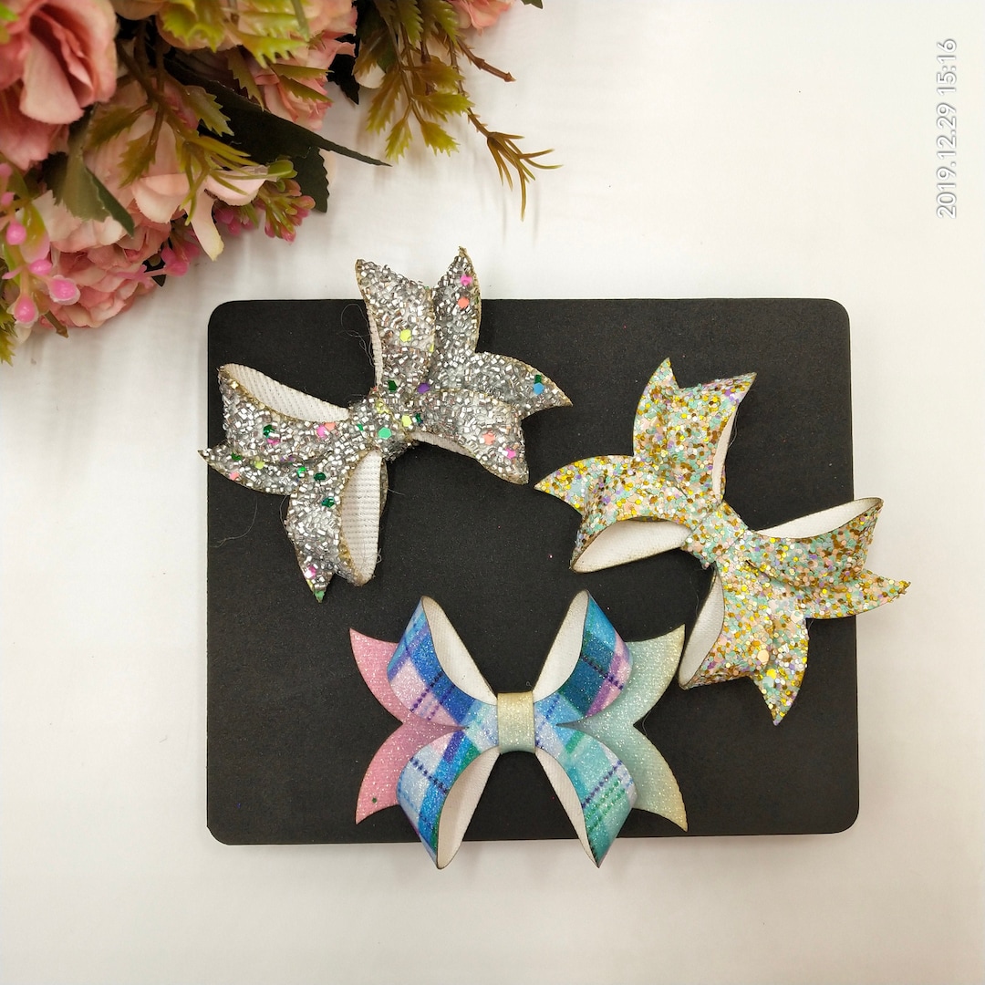 Hair Bow Dies, Bow Die for Leather,double Layer Butterfly Pinch Bow Die ...