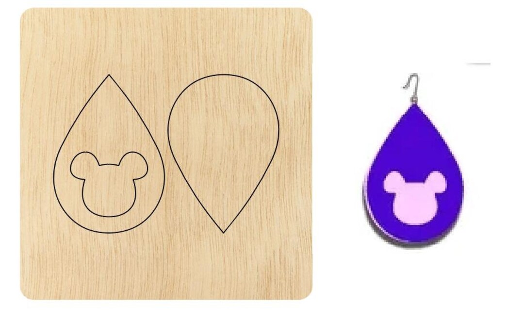 Teardrop Mouse Head Earring Die Cutting,custom Size Leather Cutting Die ...