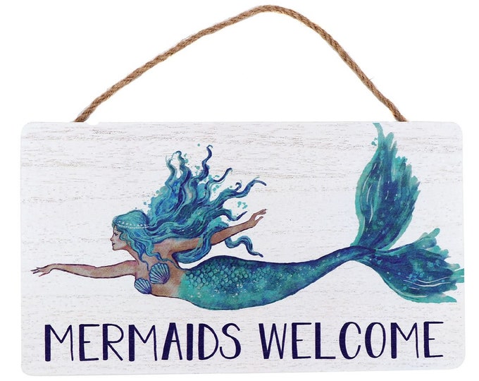 Mermaids Welcome Sign - Mermaid Sign - Mermaids Sign - Welcome Mermaids ...