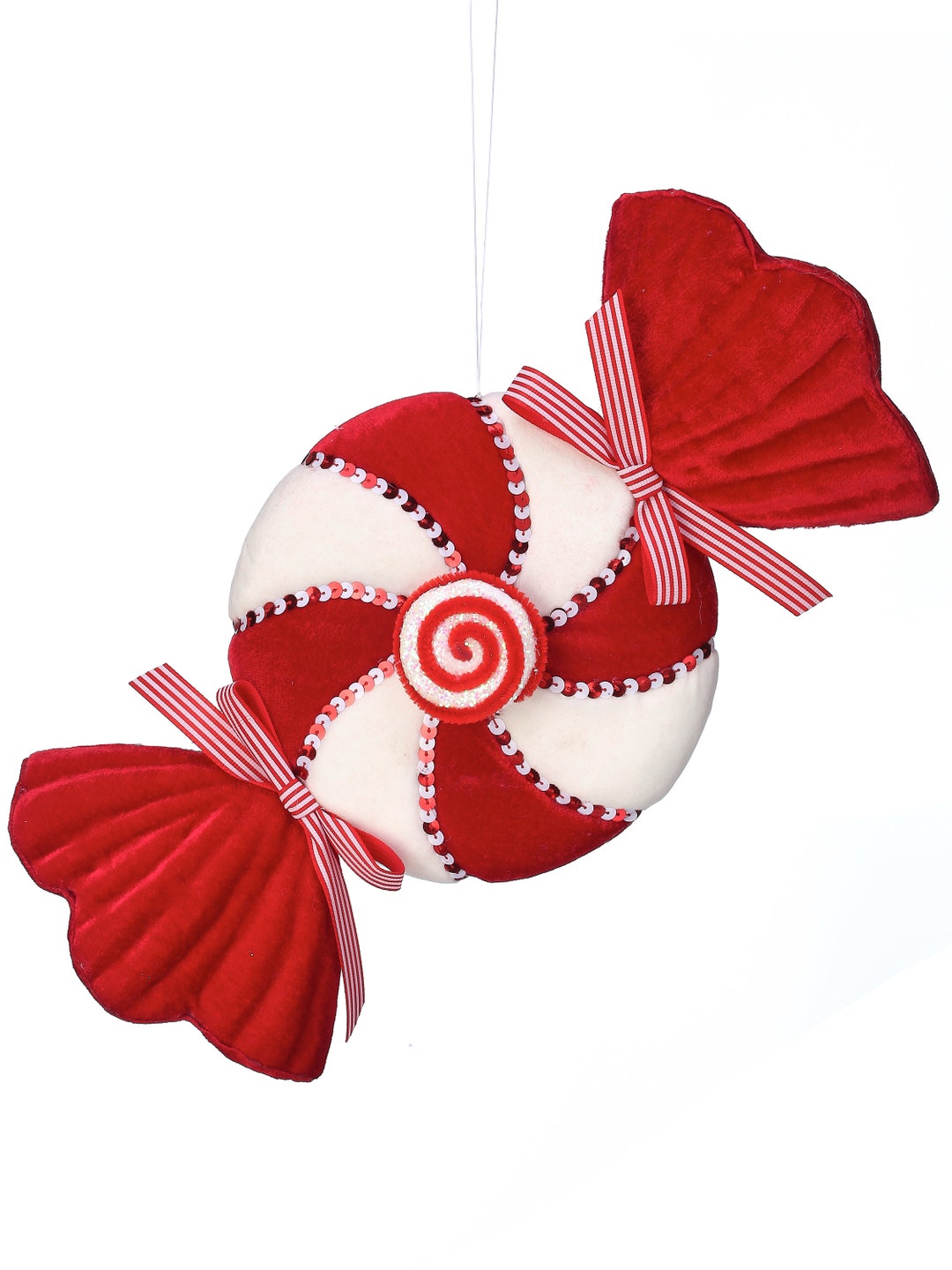 14.3"fabric Peppermint Candy Ornament Christmas Candy Ornament - Etsy