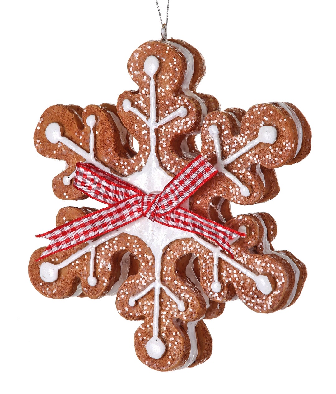 Resin Gingerbread Snowflake Ornament Gingerbread Ornament Snowflake ...