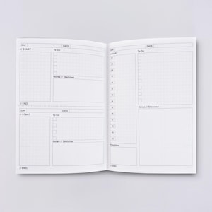 Leaf Scribble Undated Daily Planner Book - Etsy