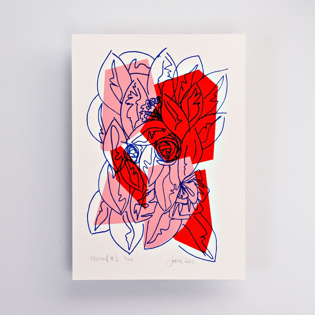 Floral #1 Limited Edition Screen Print - Etsy