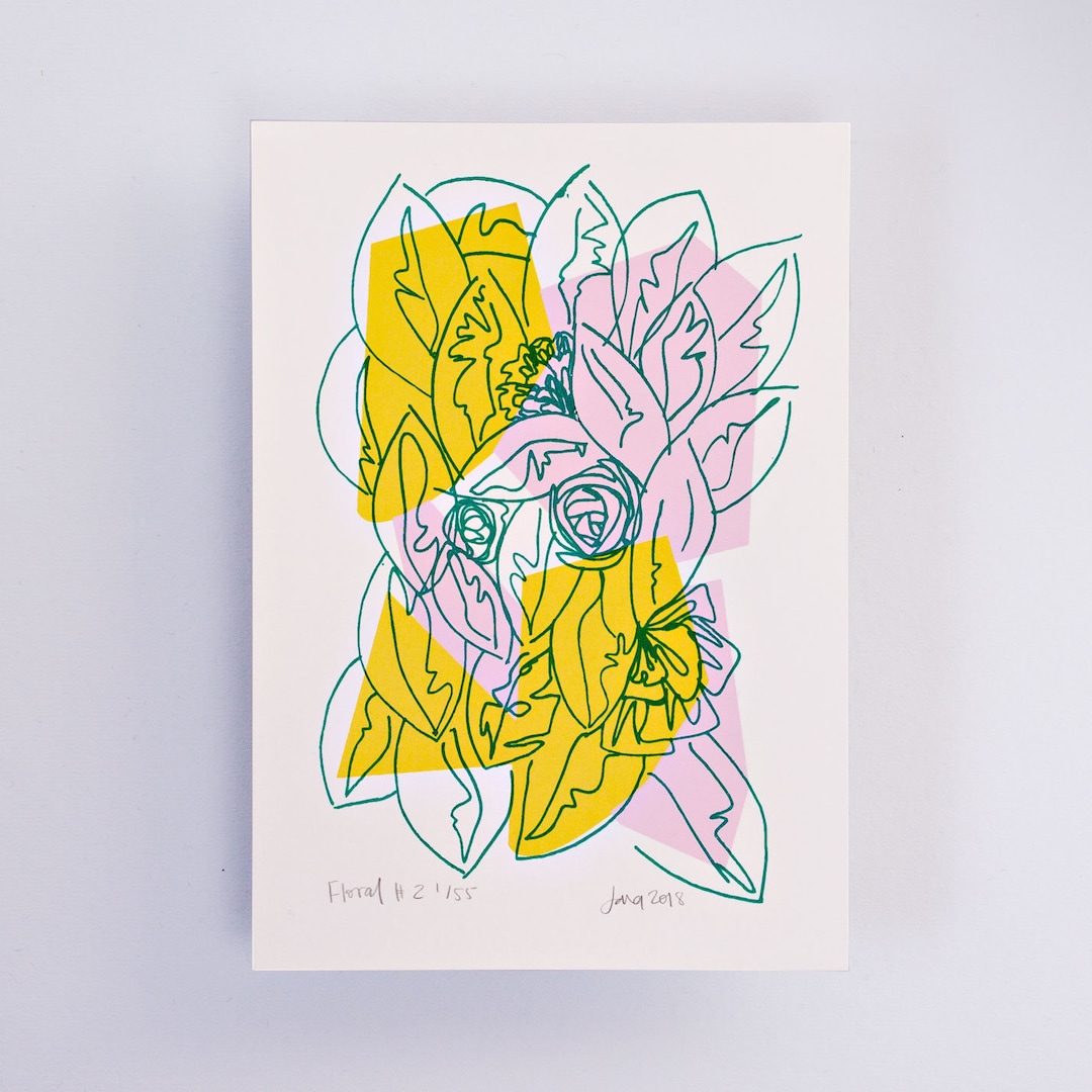 Floral #2 Limited Edition Screen Print - Etsy