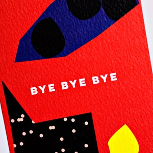 Bye Bye Bye Graphic Cut Out Farewell Card - Etsy