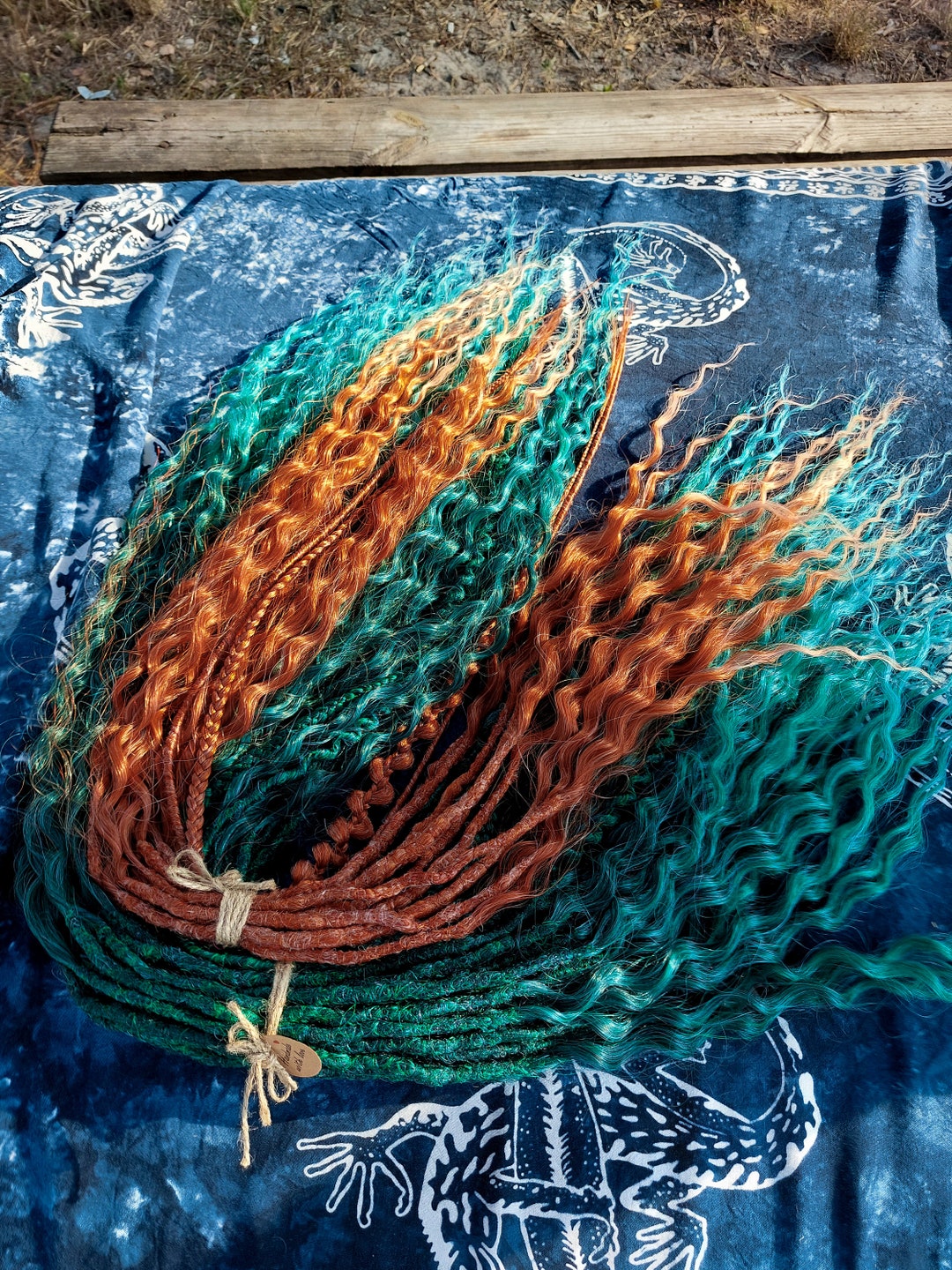 Curly Dreads Green Dreads Crochet Halloween Dreads Double Ended Dreads ...