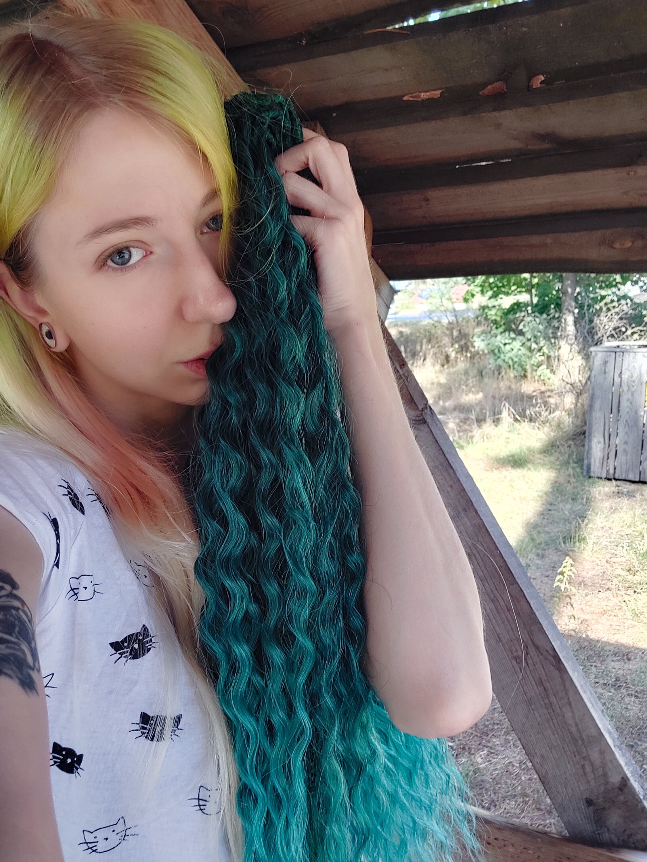 Soft Dreads Curly Dreads Crochet Double Ended Dreads Green Ombre ...