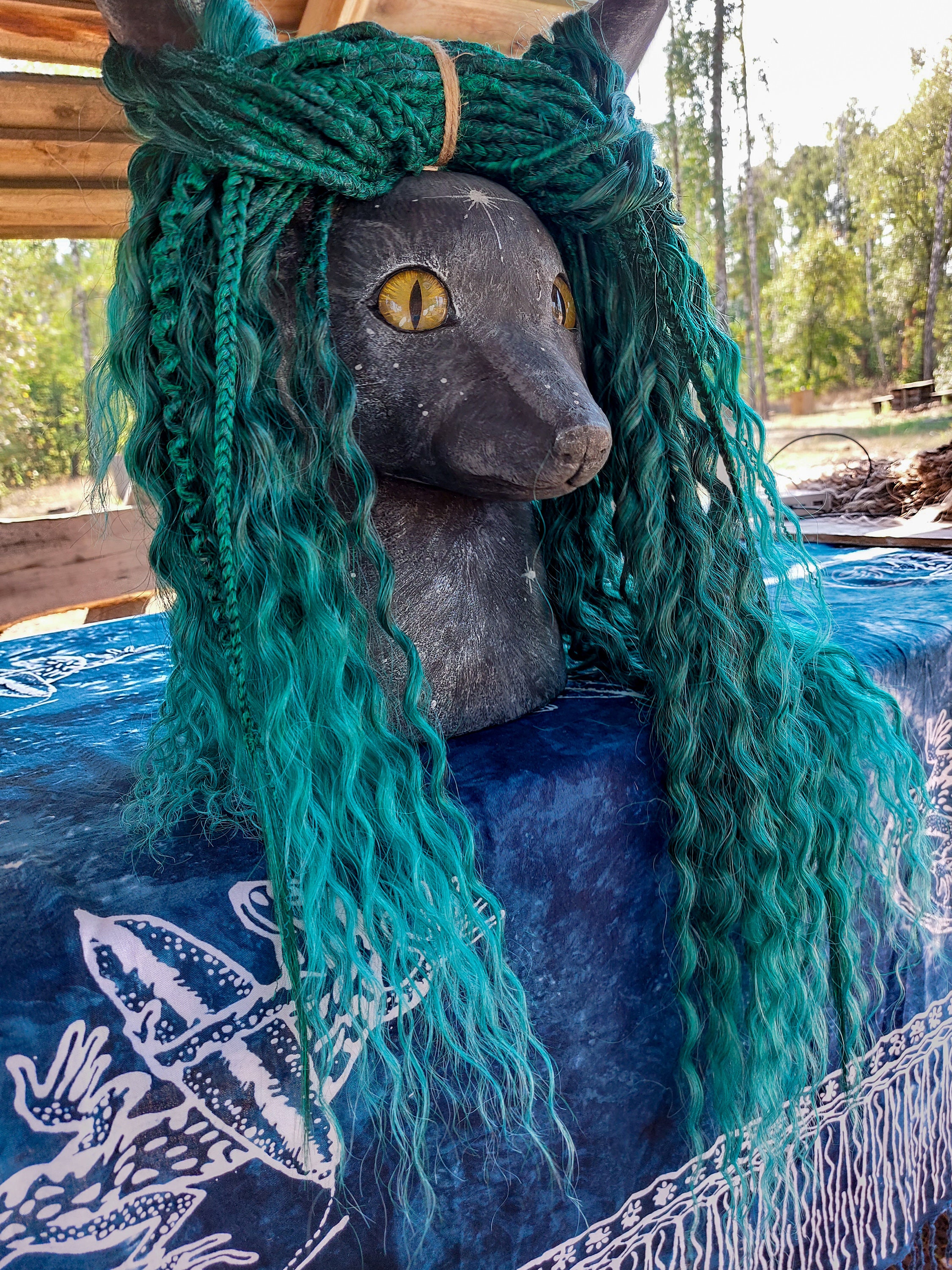 Green Dreads Curly Dreads Crochet Double Ended Dreads Ombre - Etsy
