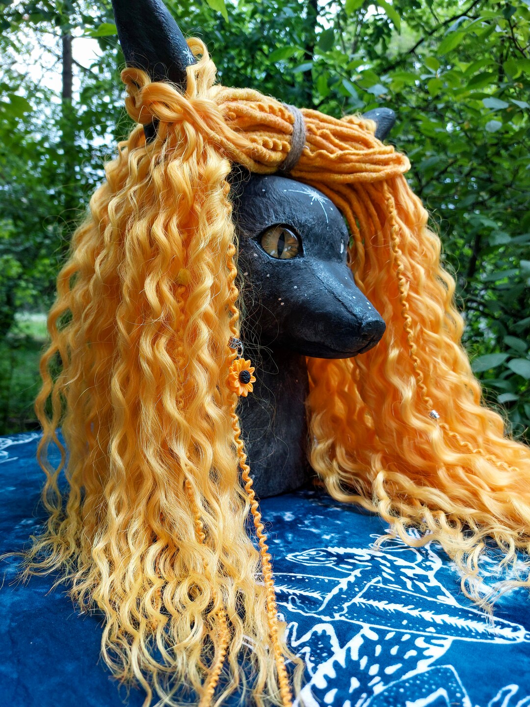 Yellow Dreadlocks Curly Dreads Crochet Double Ended Dread Extensions ...