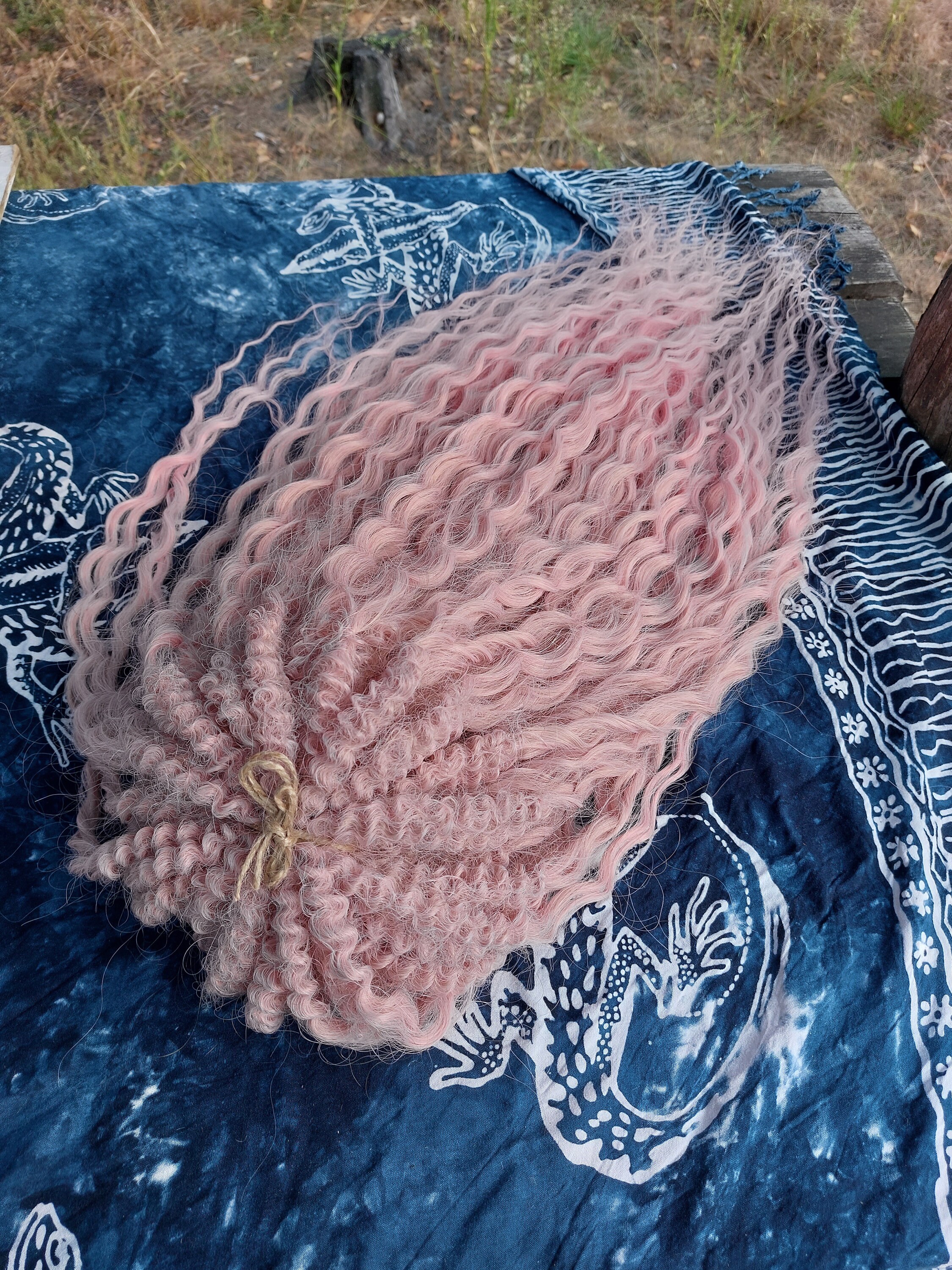 Curly Dreads Crochet Extensions Pink Dreads Ombre Boho - Etsy