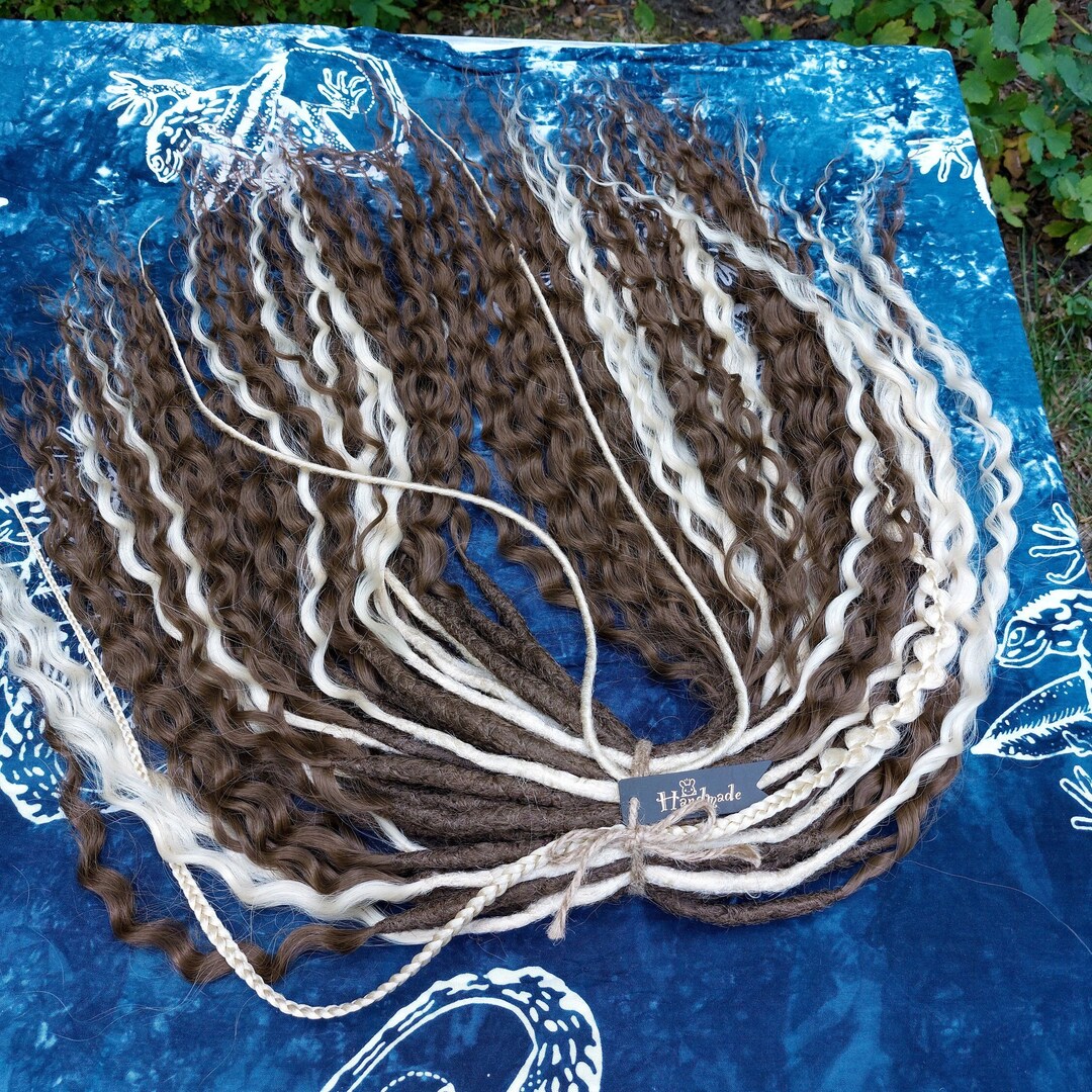 Wavy Dreads Brown and Blonde Dreads Set Curly Dreads Crochet Double ...
