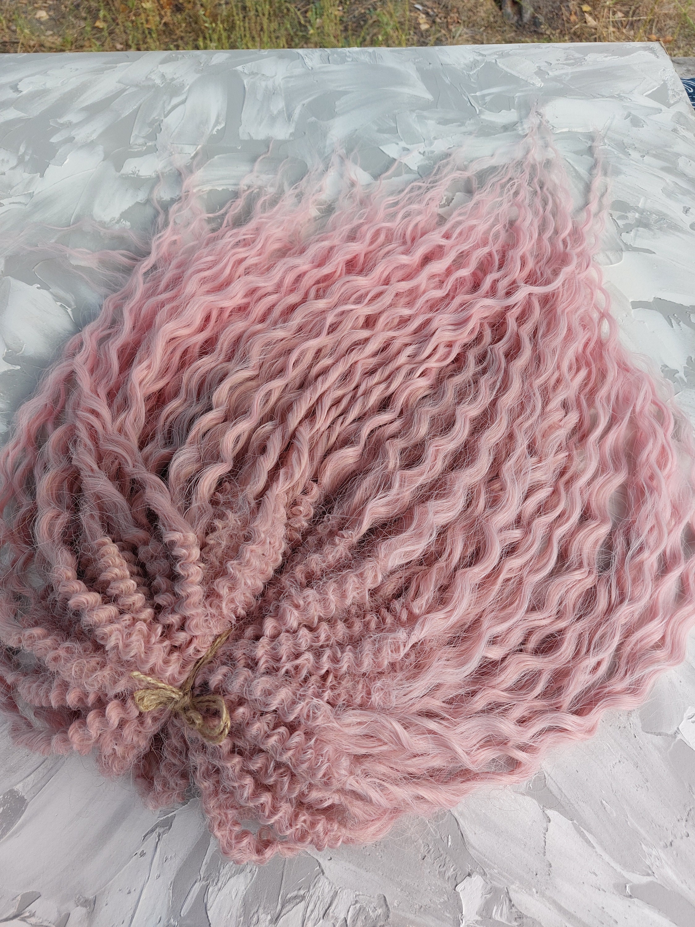 Curly Dreads Crochet Extensions Pink Dreads Ombre Boho - Etsy