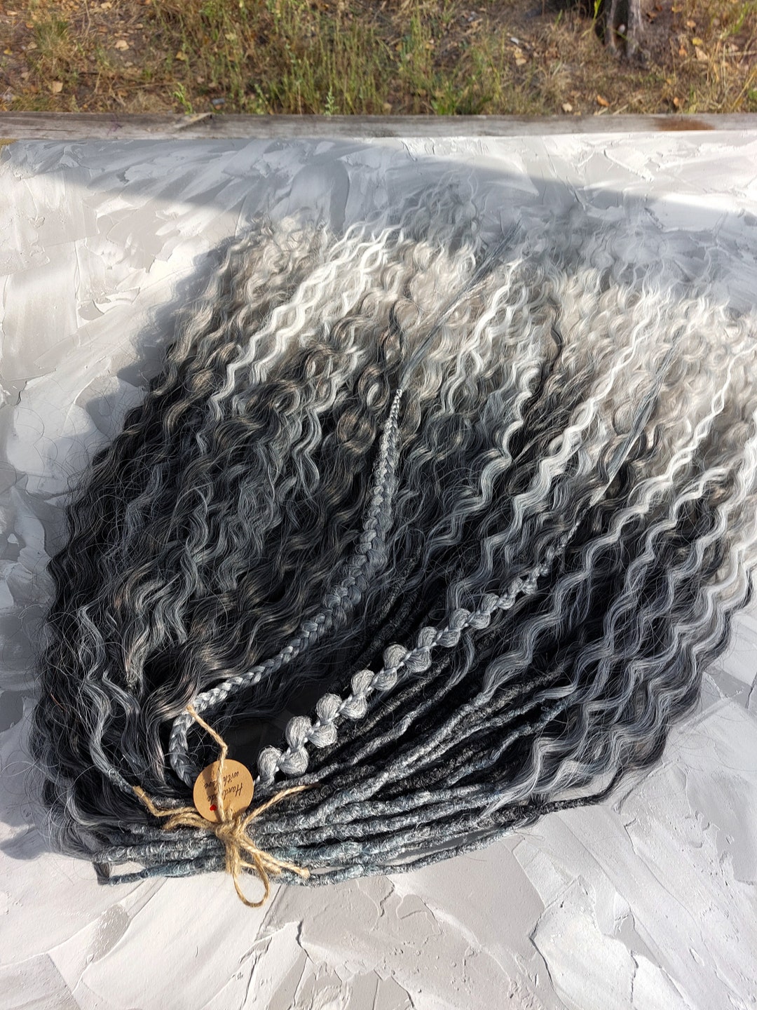 Dark Gray Dreads Curly Dreads Extensions White Dreads Ombre Dreadlocks ...