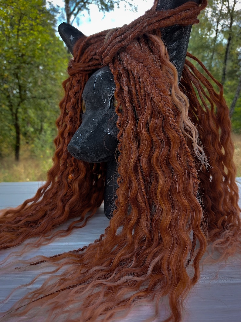 Wavy Dread Ginger Dreadlocks Curly Oranges Dreads Synthetic Crochet ...