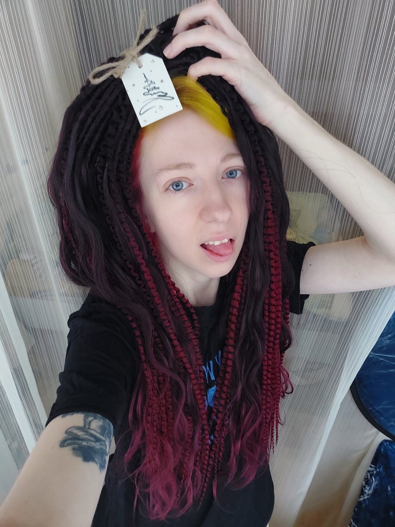 Curly Dreads Red Dreadlocks Black Dreads Double Ended Dreads Crochet Extensions Ombre Dreadlocks ...