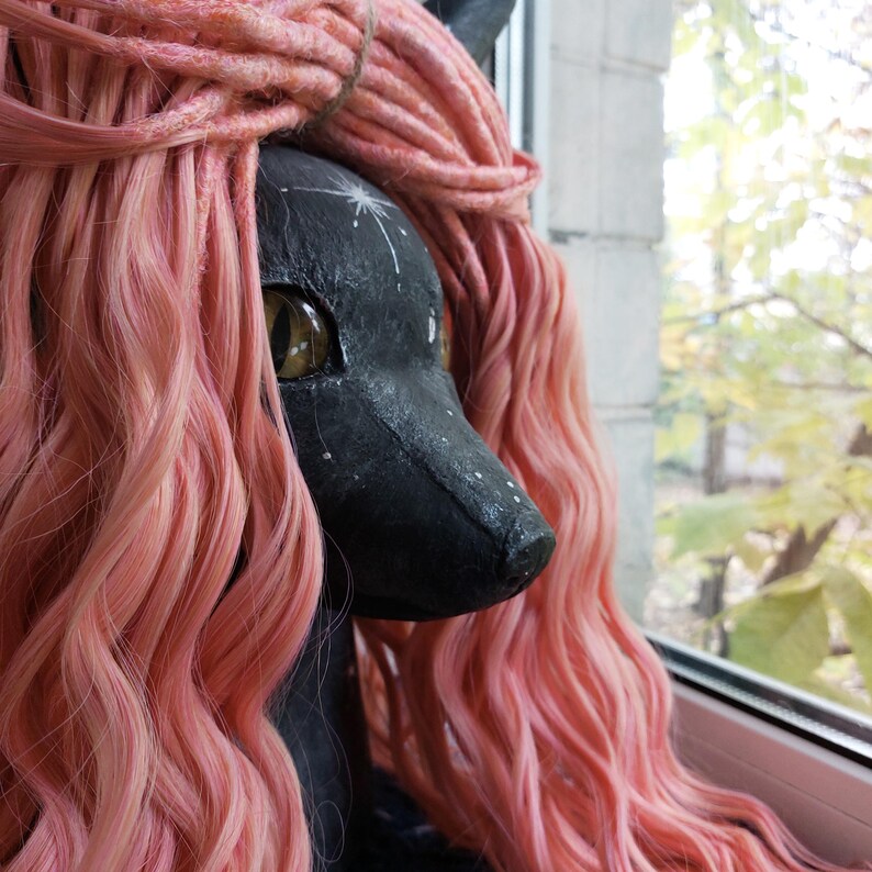 Peach Dreads Wavy Curly Dread Coral Synthetic Dreadlocks Extension Soft ...
