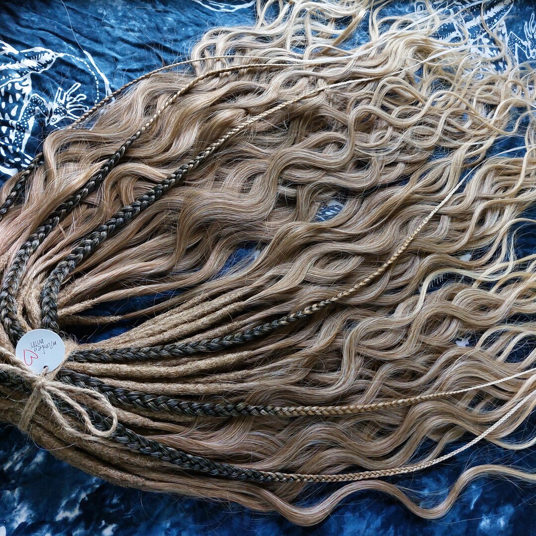 Curly Dreads Blonde Ombre Wavy Dreads Extends Light Brown Dreads Faux ...