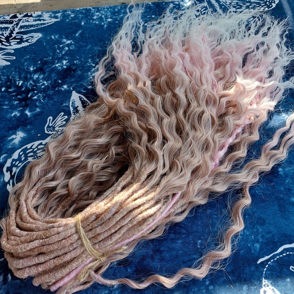 Brown to Pink Ombre Dreadlock Extensions - Etsy