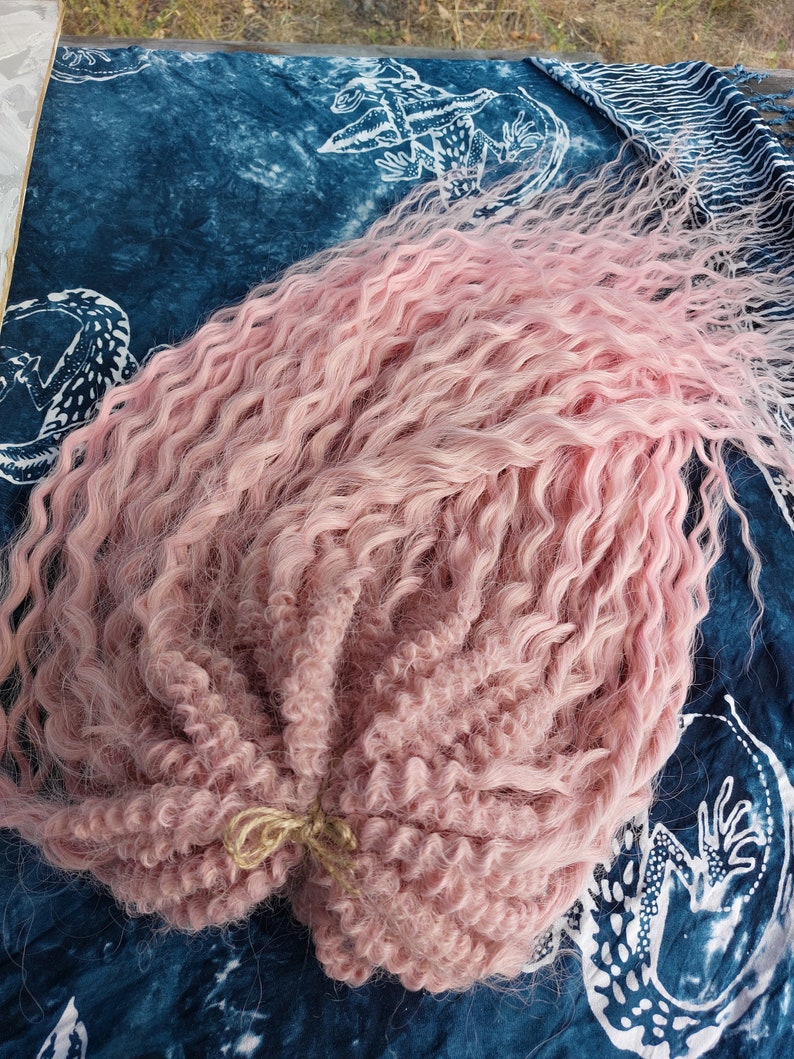 Curly Dreads Crochet Extensions Pink Dreads Ombre Boho Dreadlocks Wavy ...