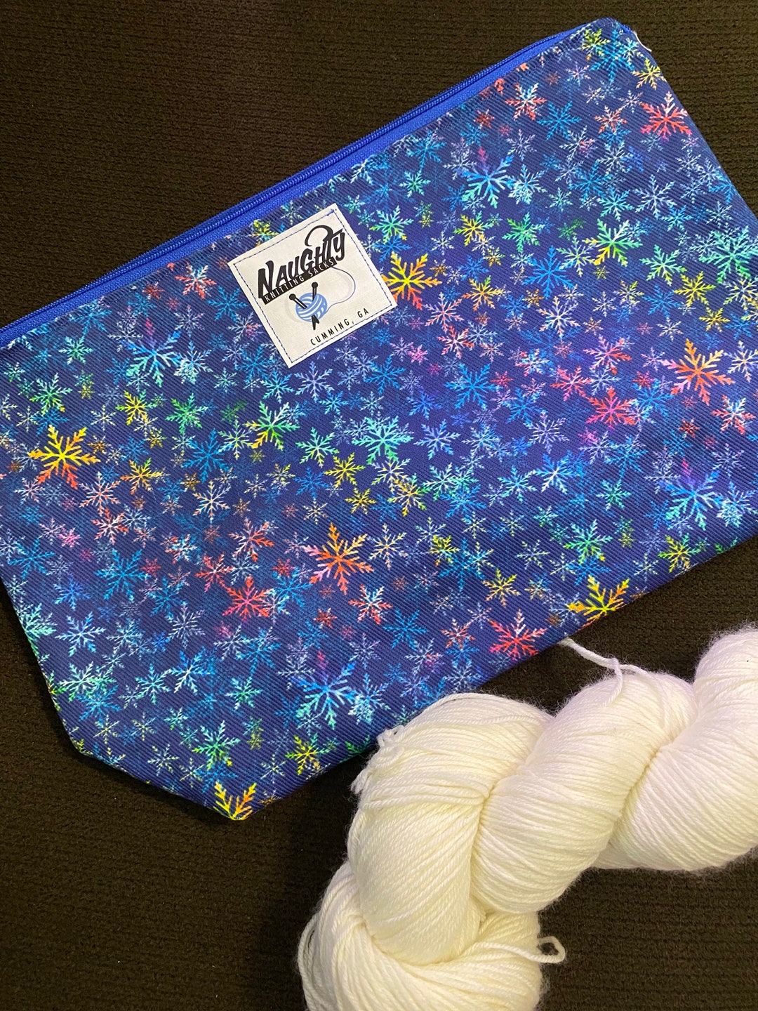 Medium Fuzzy Ball Sack Rainbow Snowflake Naughty - Etsy