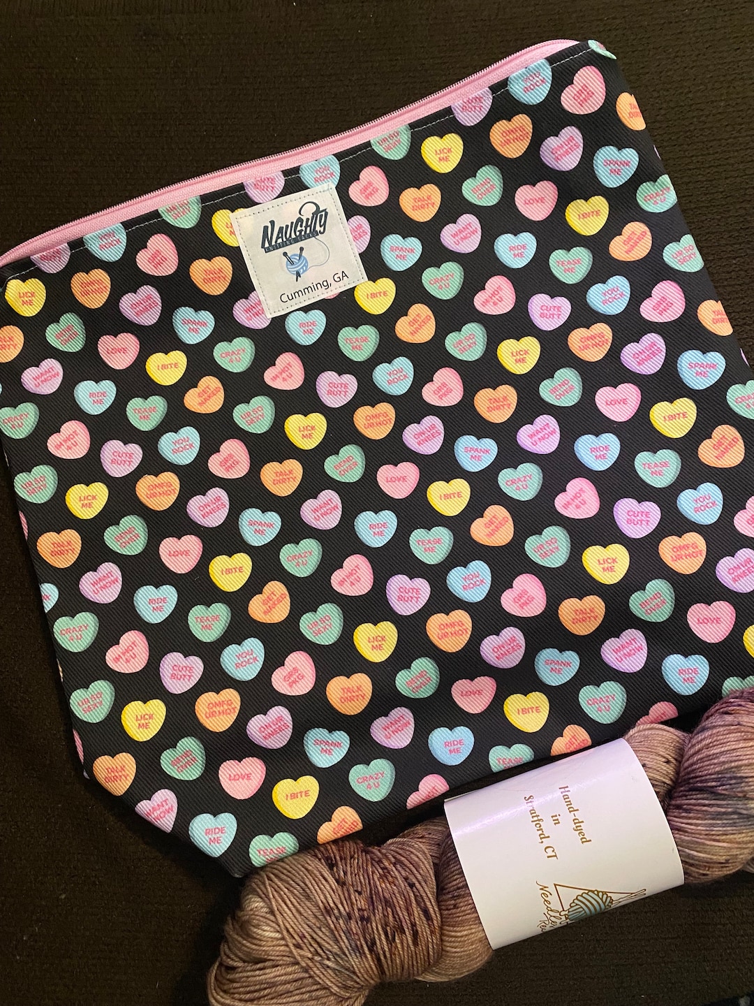 Medium Extra Fuzzy Ball Sack Zippered Naughty Candy Heart Fornicating ...