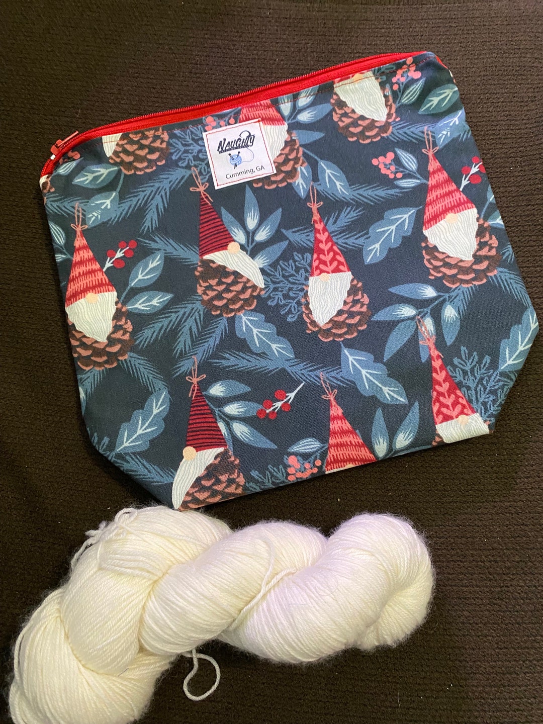 Small Fuzzy Ball Sack Festive Pinecone Gnomes Nuts and Berries - Etsy