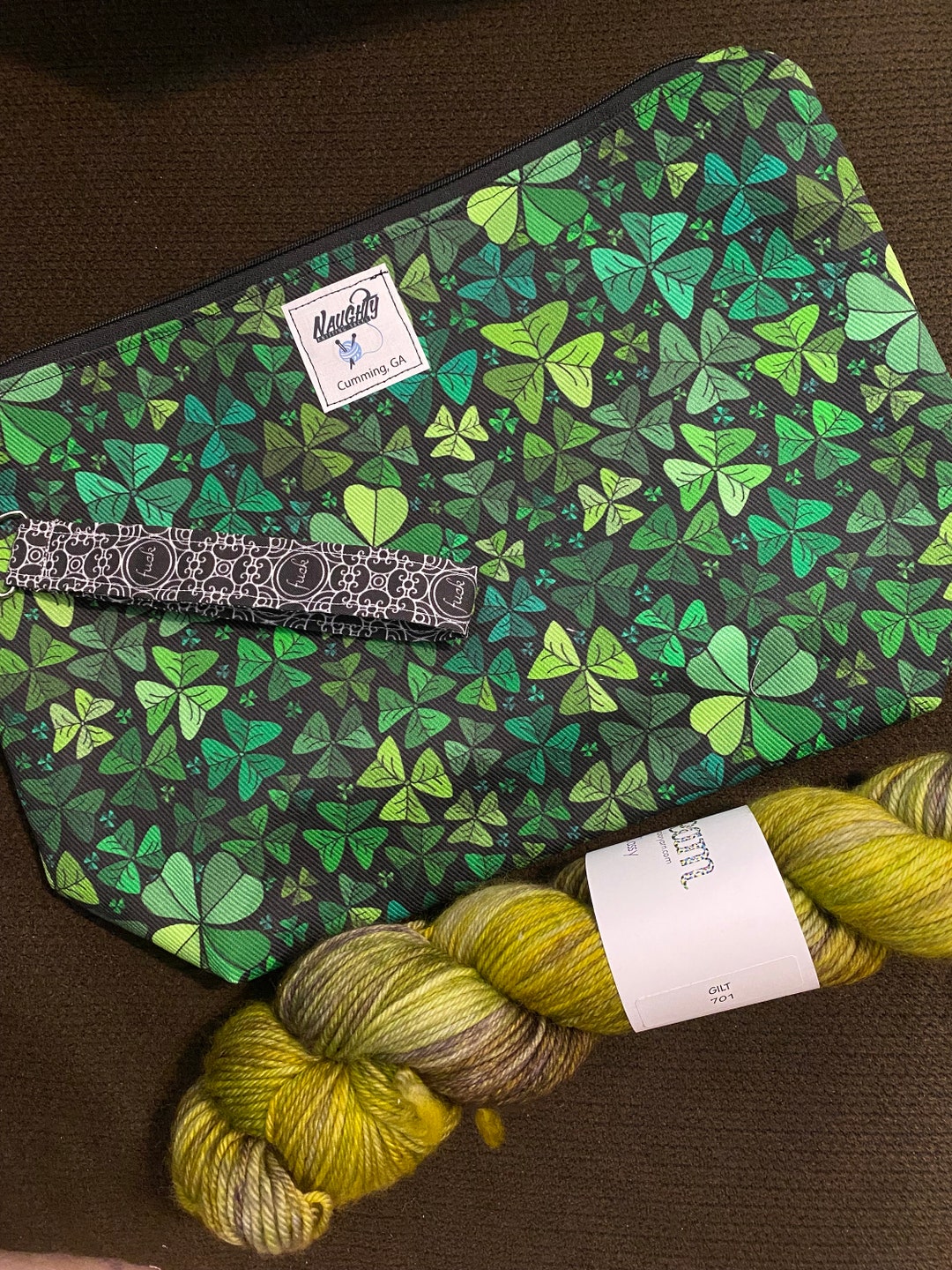 Medium Fuzzy Ball Sack Zippered Shamrock Tiny F*cks - Etsy