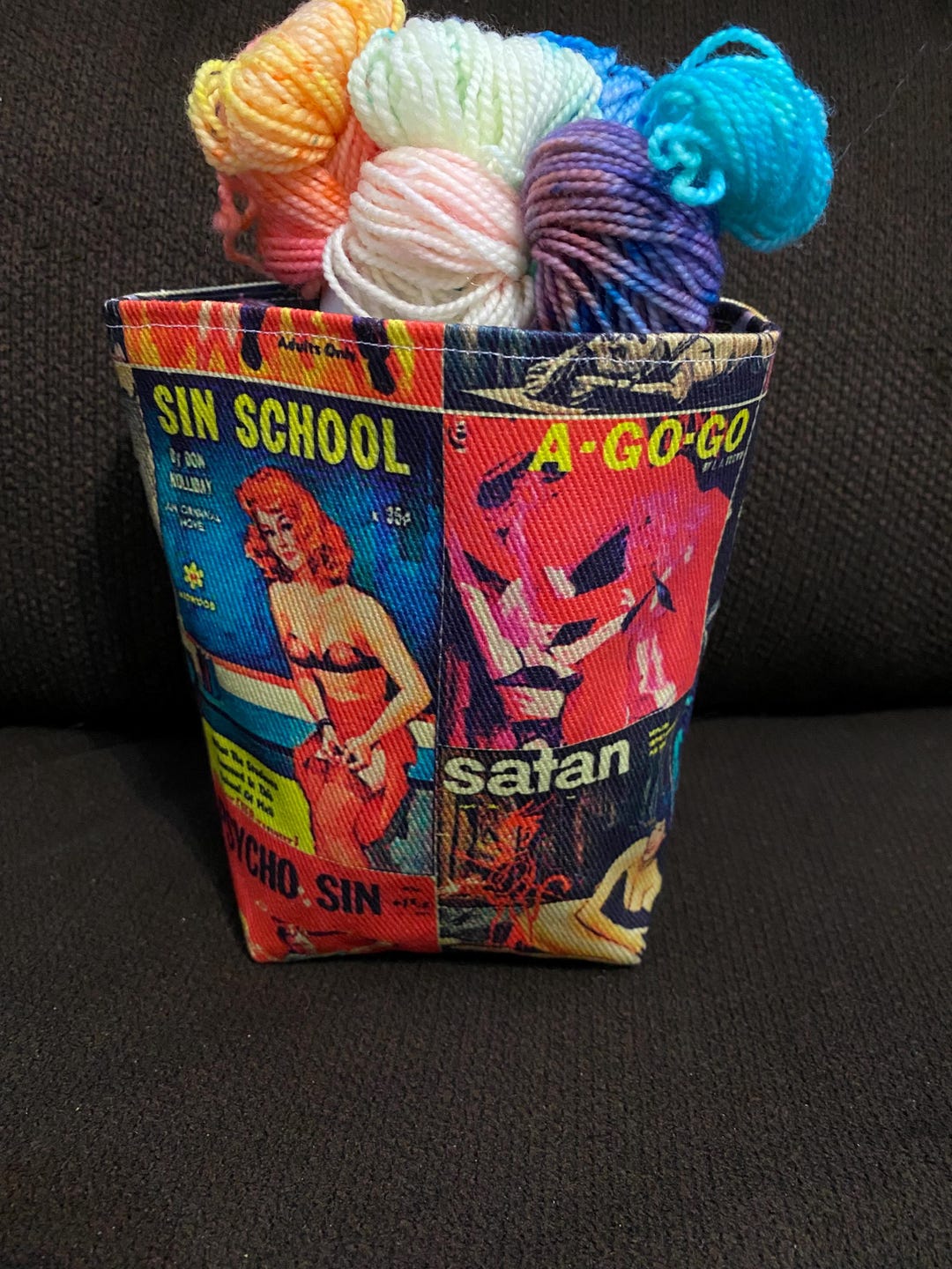 Fuzzy Ball Holder Yarn Sin Magazine Naughty Small - Etsy