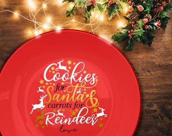 Santa plate svg | Etsy