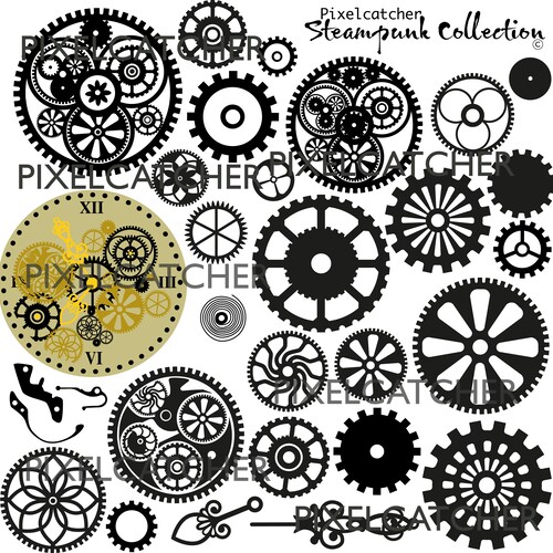 Steampunk Clockwork Cogs Svg Cutting File for Crafting and - Etsy