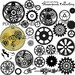 Steampunk Clockwork Cogs Svg Cutting File - for Crafting and Clothing ...