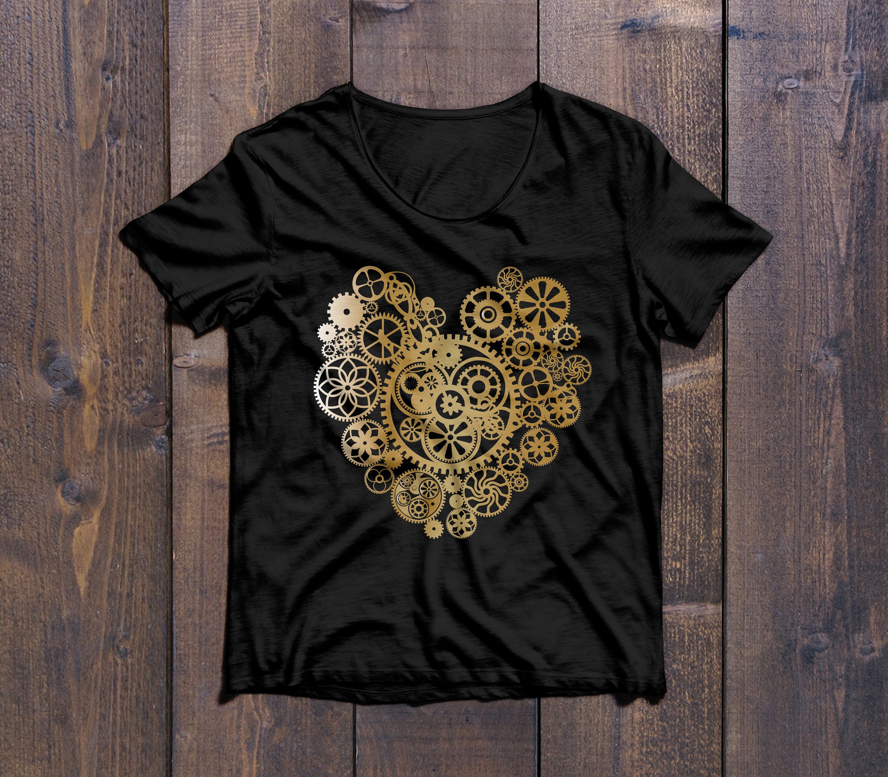 Steampunk Clockwork Cogs Svg Cutting File - for Crafting and Clothing ...