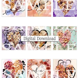 24 Flower Art Heart Square Design Pendants - Download 6 Sizes 300 ...