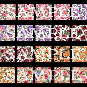 50 Watercolor Roses Square Paper Design 12 X 12 Inches - Download 400 ...