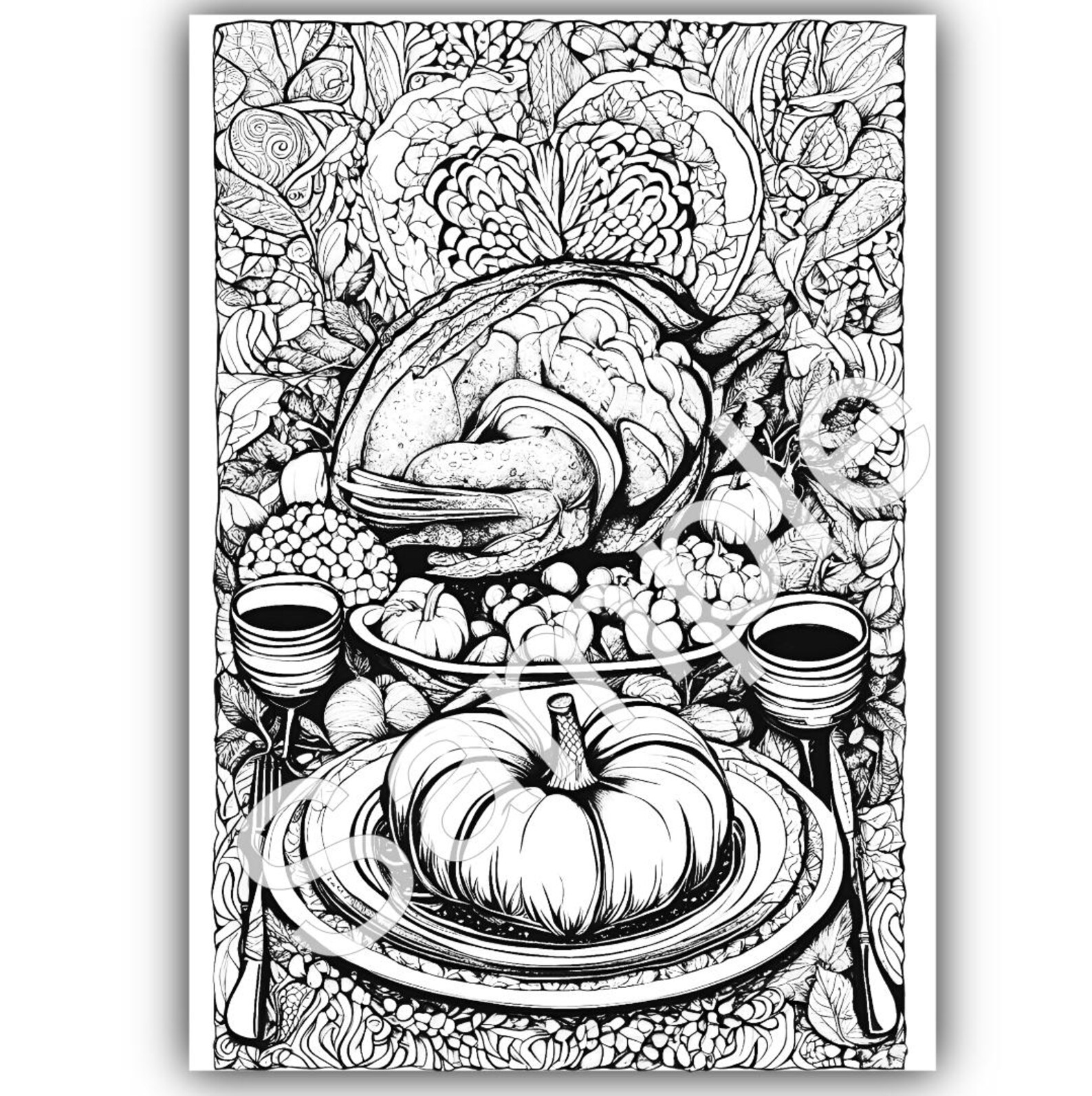21 Fall Zentangle Designs Coloring Pages 8x11in 500 DPI PNG, Unlimited ...