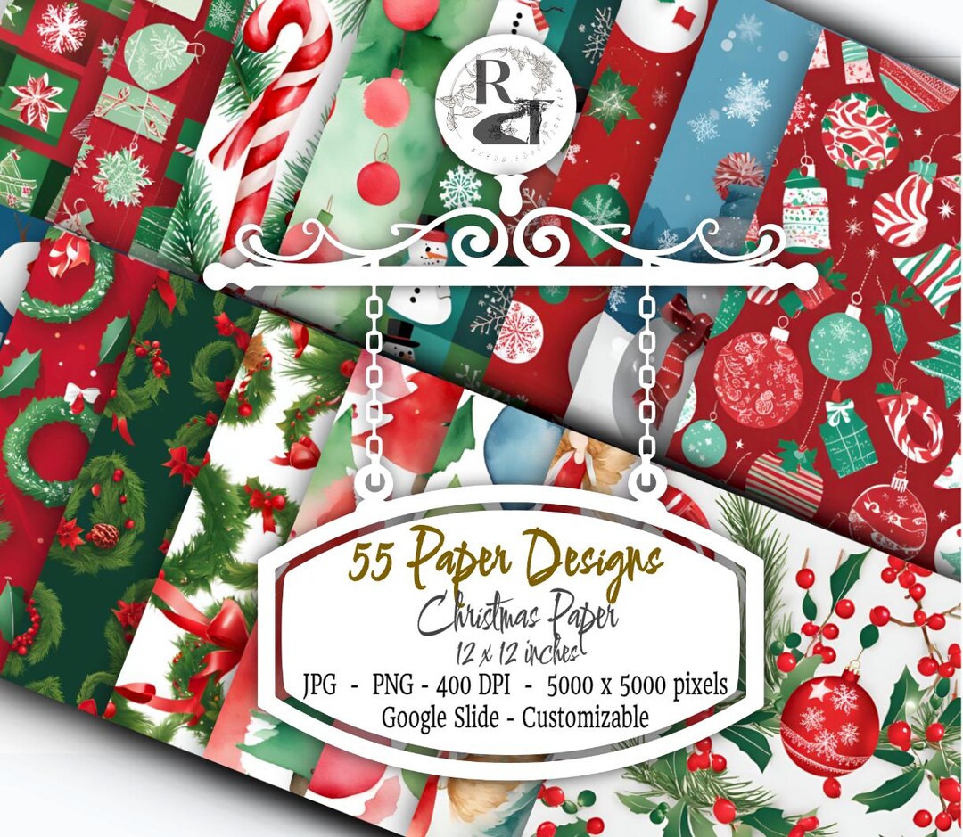 55 Christmas Journal Square Paper Design 12 X 12 Inches - Download 400 ...