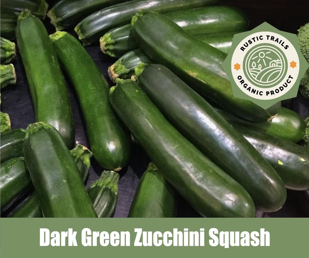 Organic Dark Green Zucchini Squash, Heirloom Seeds Non GMO - Etsy