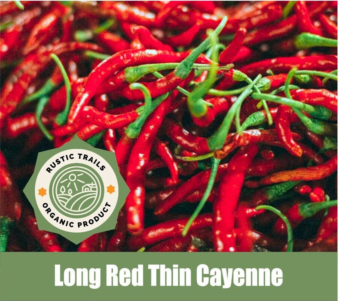 Long Red Thin Slim Cayenne Pepper Seeds - None GMO - Heirloom - Etsy