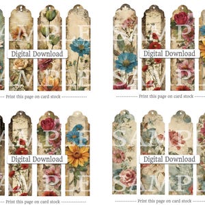 44 Beautiful Bohemian, Junk, Shabby Chic Victorian Bookmarks, 87 Pieces ...