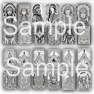 41 Native American Zentangle Coloring Page Designs 8x11in 500 DPI PNG ...